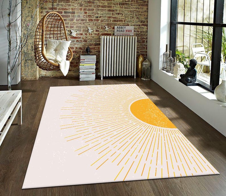 Sunlight Rug ,sun Theme Rug , Patterned Carpet , Art Rug , Area Rug ...