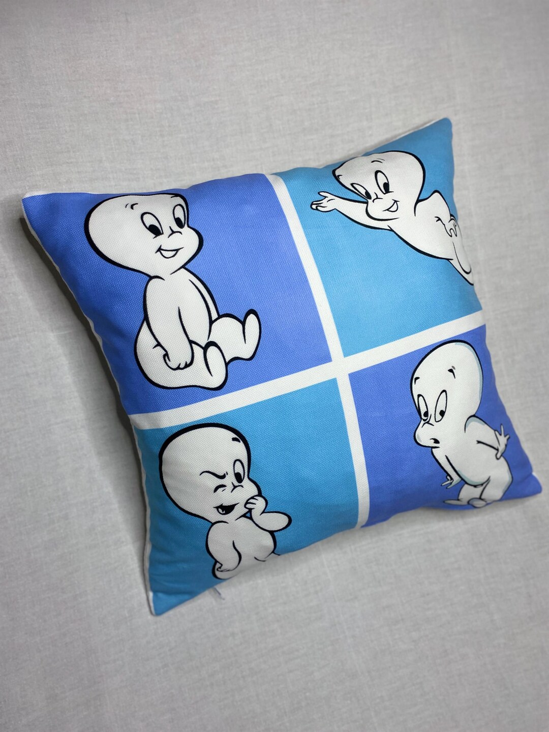Casper the Friendly Ghost Designed Decorative Throw Pillow, Unique ...