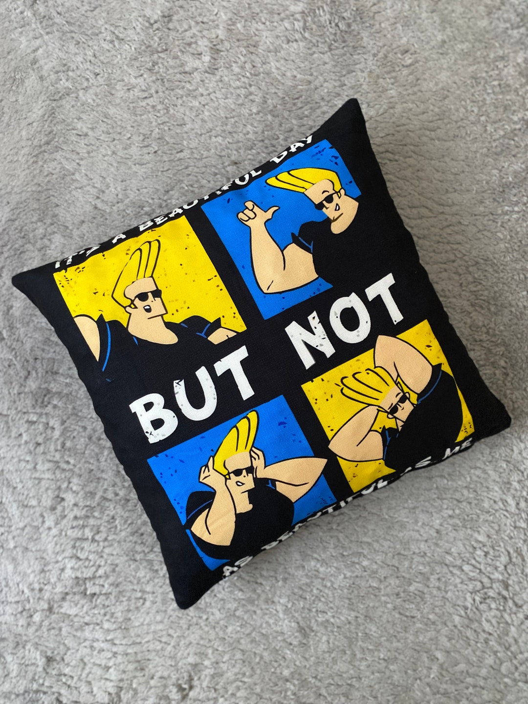 Cartoon Network Johnny Bravo Designed Decorative Throw Pillow, Funny ...
