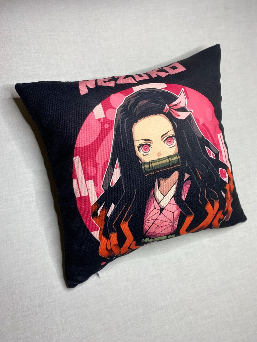 Anime Demon Slayer Nezuko Designed Decorative Throw Pillow, Unique ...