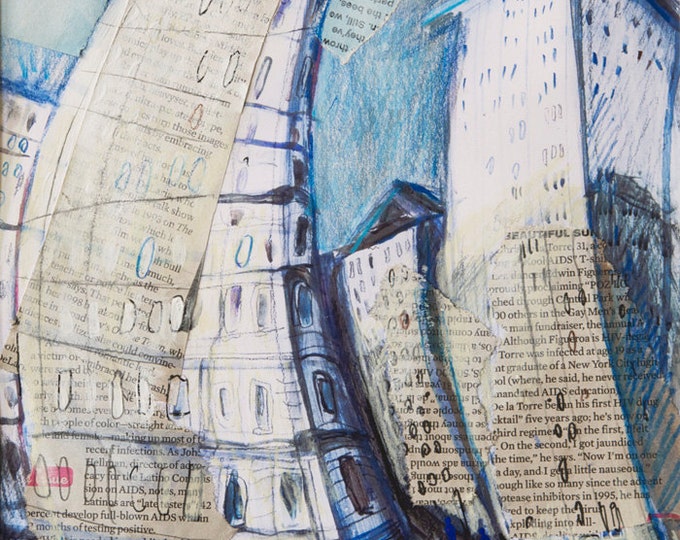 Flatiron Building. New York City Original Mixed Media, Collage ...