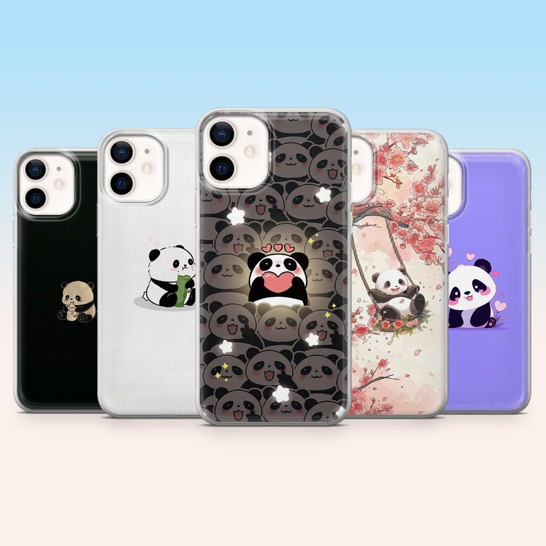 Kawaii Panda Phone Case Cute Baby Bear Cover for iPhone 17, 17e, 16, 15 ...