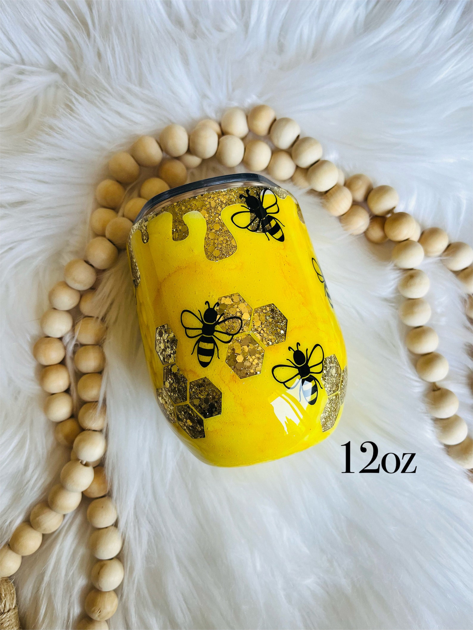 Tumbler Gift Bee Bumble Bee Tumbler Yellow Tumbler Gold Tumbler Custom ...