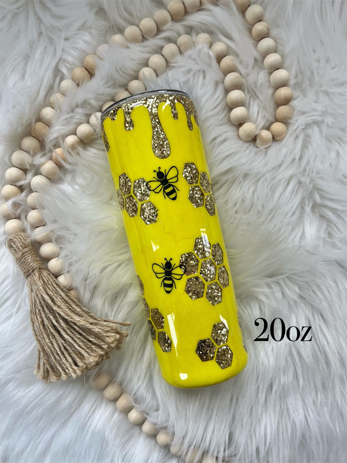 Tumbler Gift Bee Bumble Bee Tumbler Yellow Tumbler Gold Tumbler Custom ...