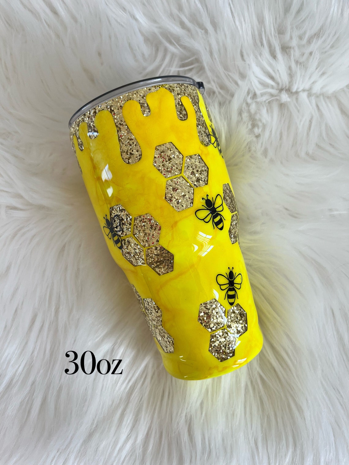 Tumbler Gift Bee Bumble Bee Tumbler Yellow Tumbler Gold Tumbler Custom ...