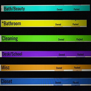 College Dorm Checklist Spreadsheet - Etsy