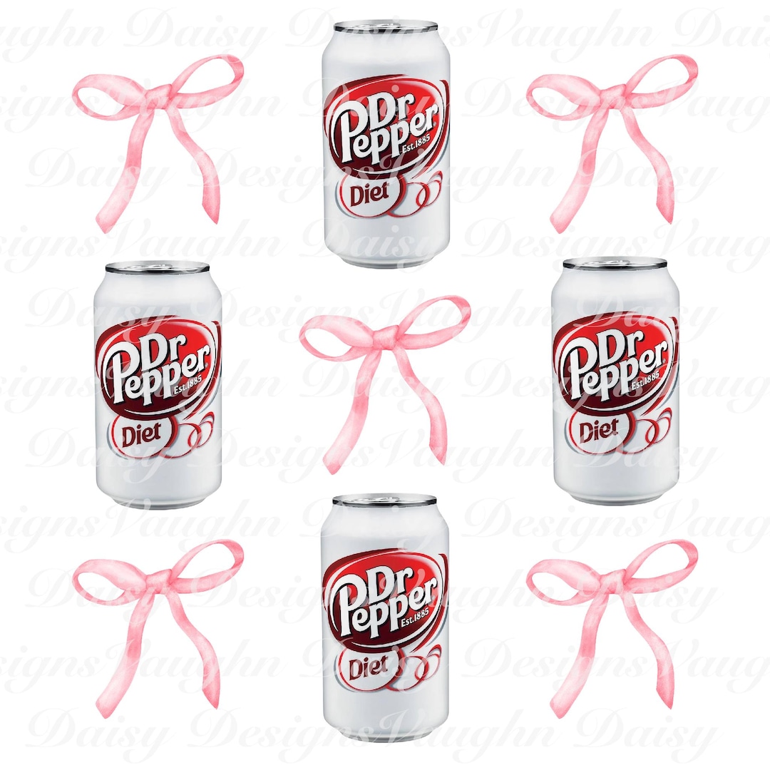 Preppy Coquette Bow Diet Dr. Pepper PNG | Instant Digital Download - Etsy