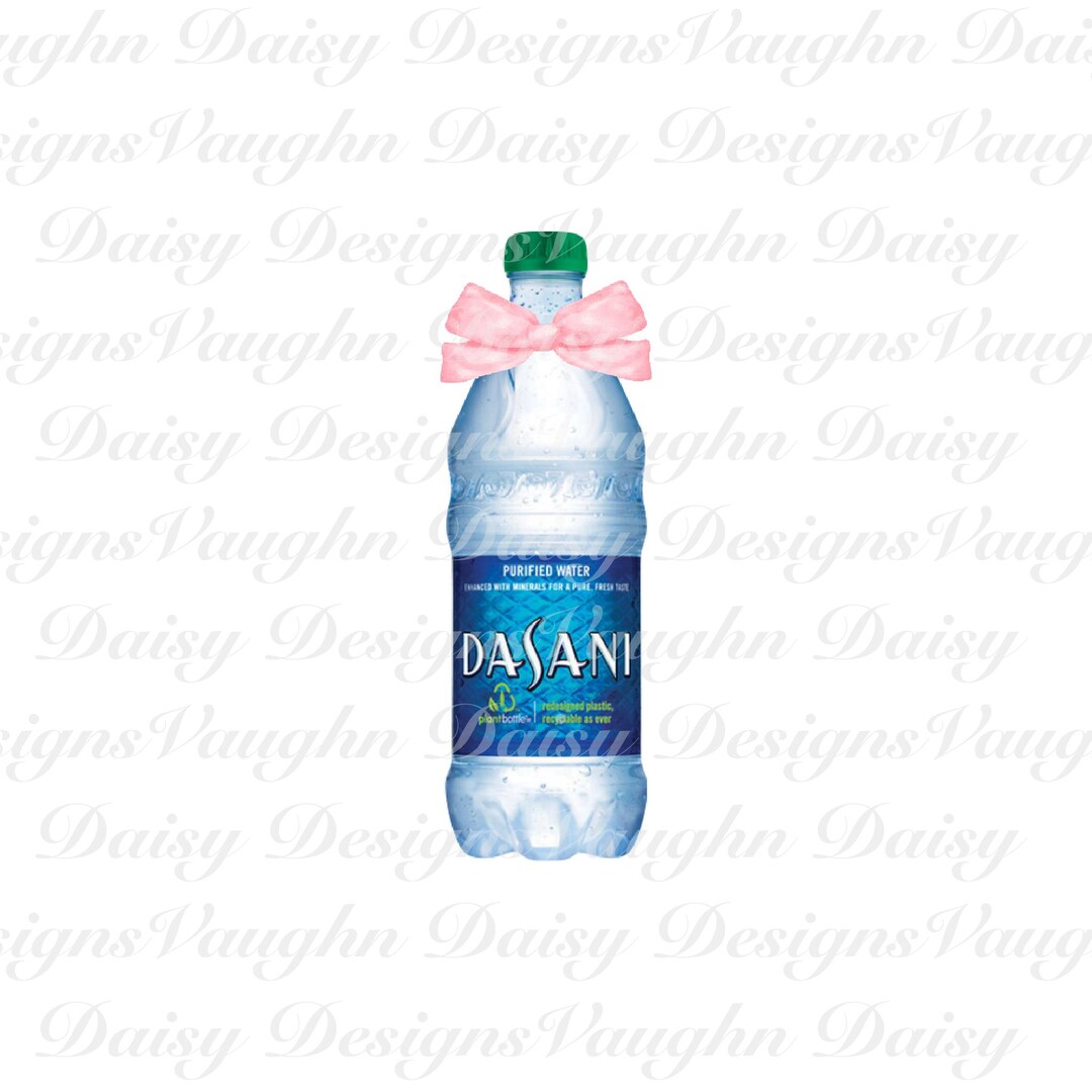 Dasani Water Bottle With Pink Bow PNG | Cute Digital Download | Bow ...