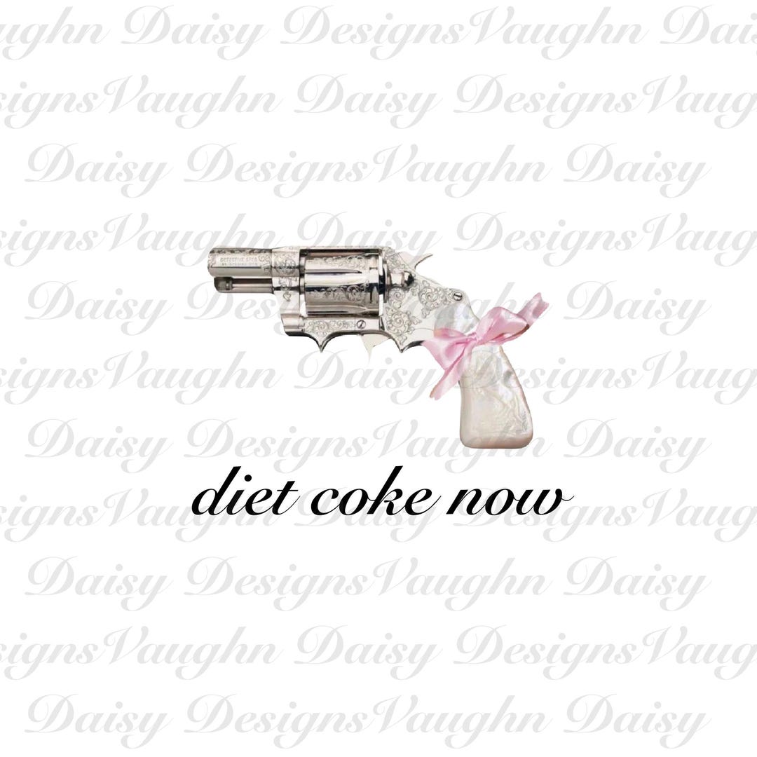 Coquette Bow Gun Diet Coke PNG | Instant Digital Download - Etsy