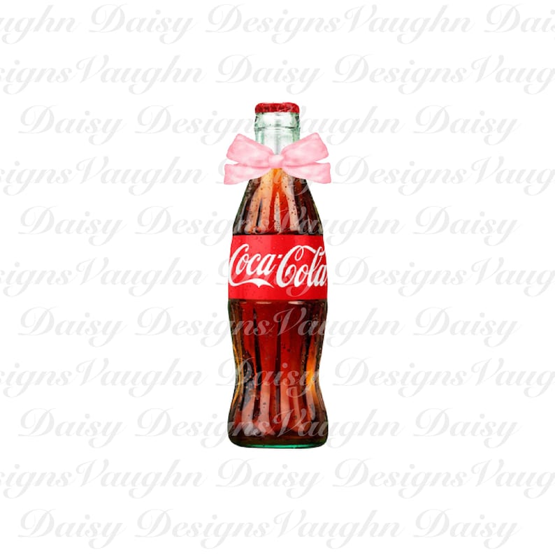 Vintage Coke Bottle With Pink Bow PNG | Retro Sublimation Design ...
