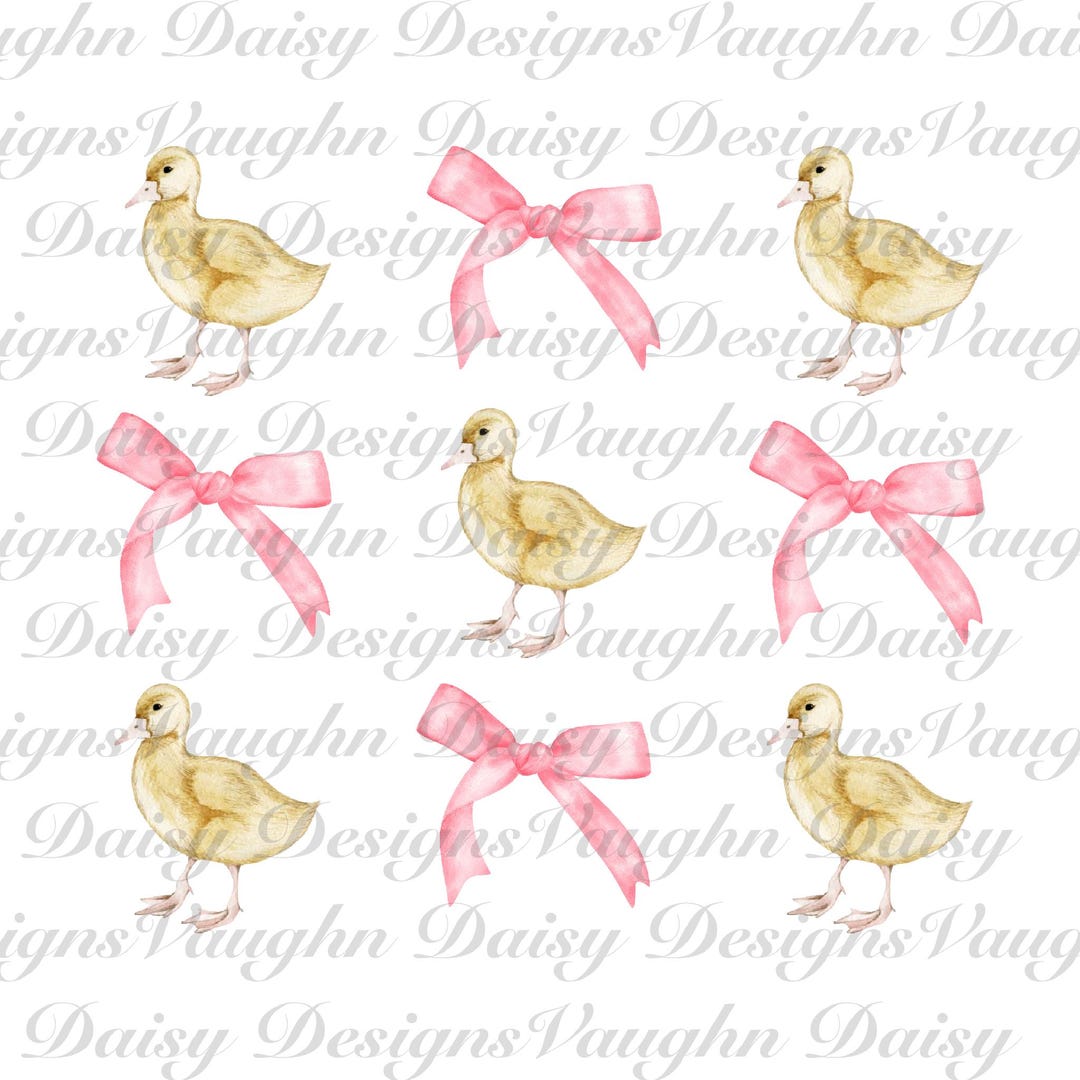 Cute Duck With Bow Clipart | Adorable Woodland Duck Graphic for ...