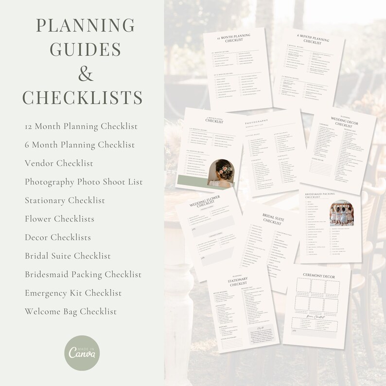 Wedding Day Timeline Printable Ceremony Planning Photography Guide ...