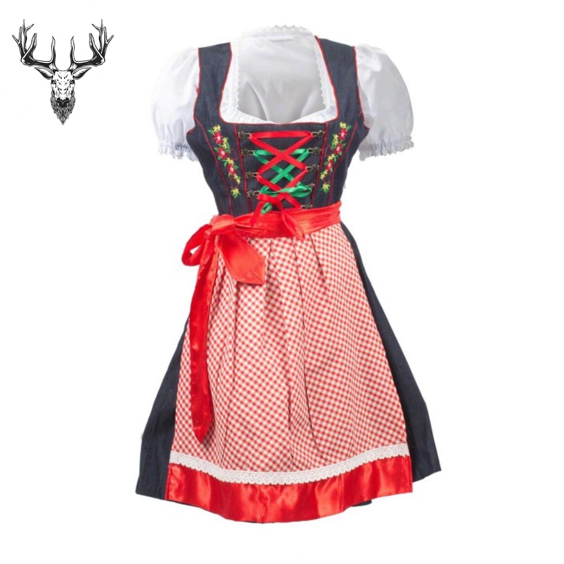 Charming Dirndl Royal Blue Vintage 2 Way Flip Apron - Etsy