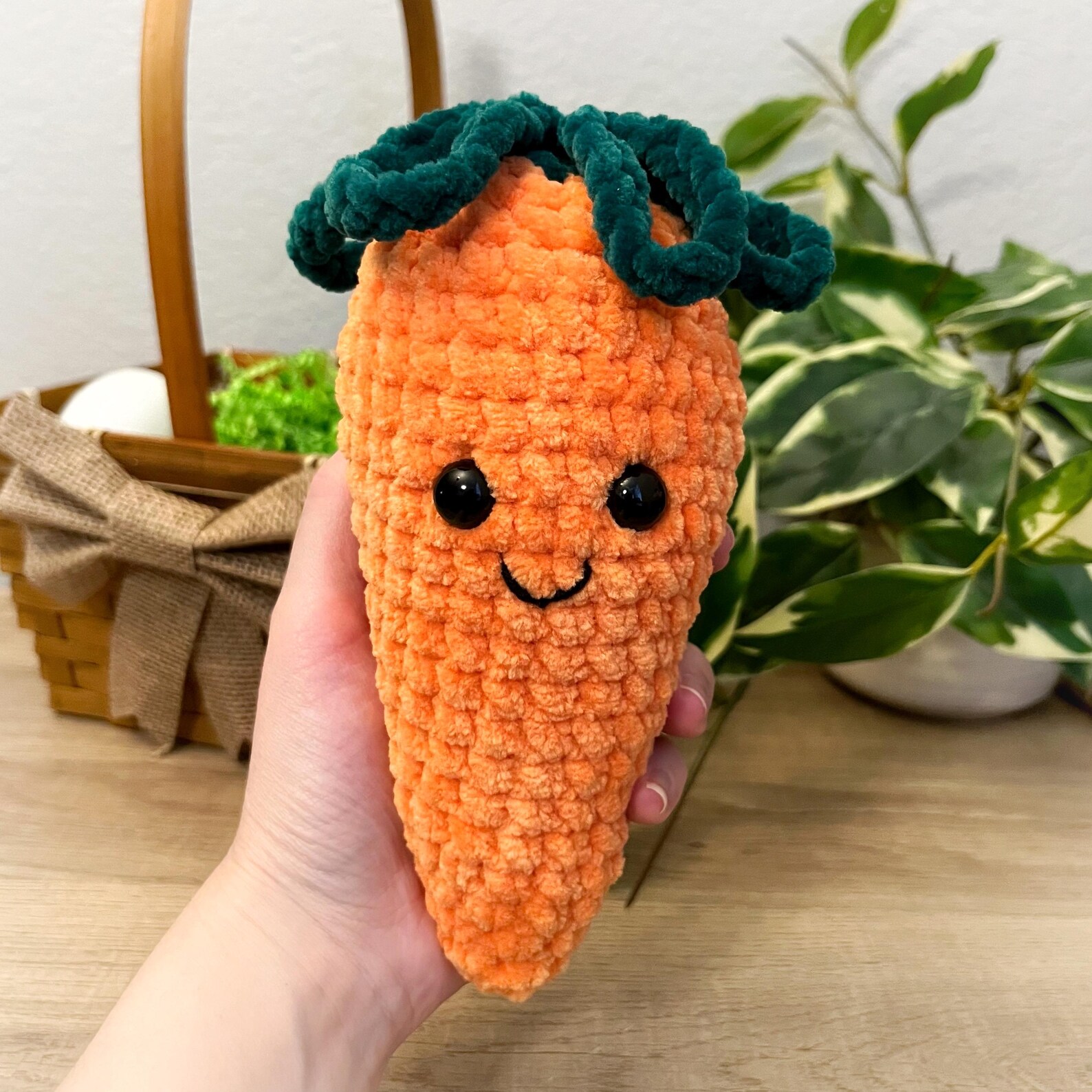 Handmade Crochet Carrot Plushie - Cute Veggie Plush Toy, Easter Gift ...