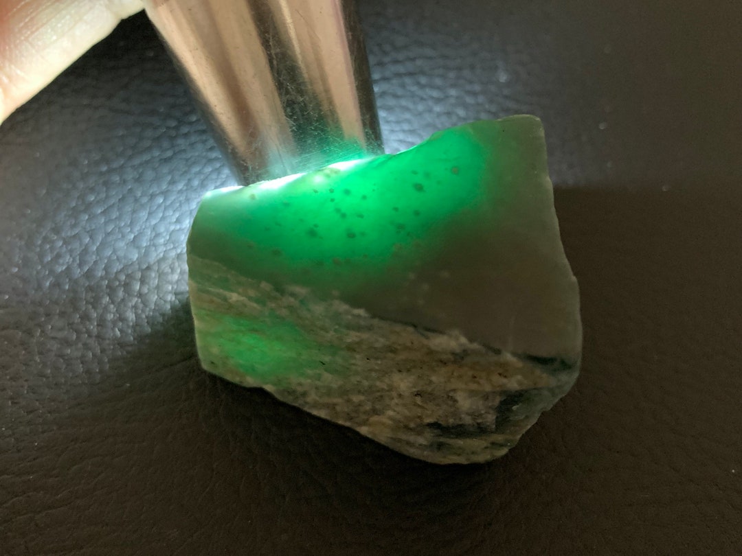 59g Guatemalan Natural Green Jade Rough Raw Stone Jewelry Polishing ...