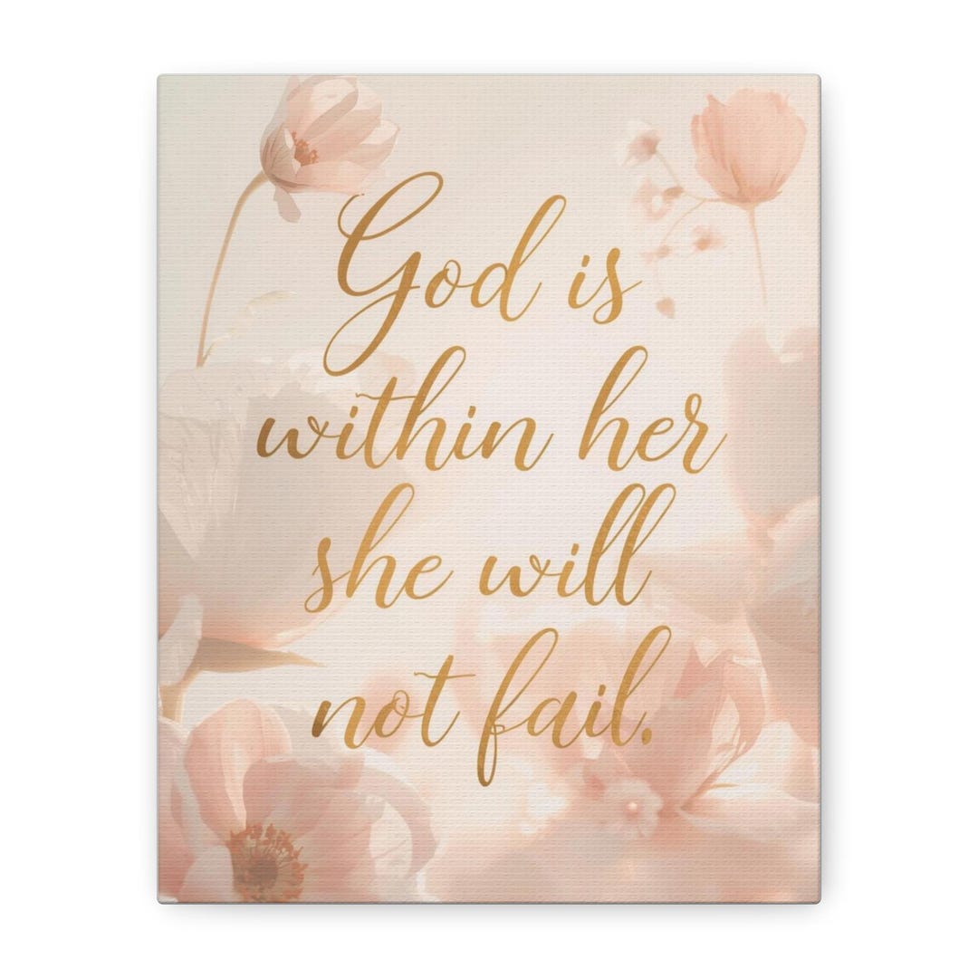 God is Within Her She Will Not Fail Canvas - Etsy