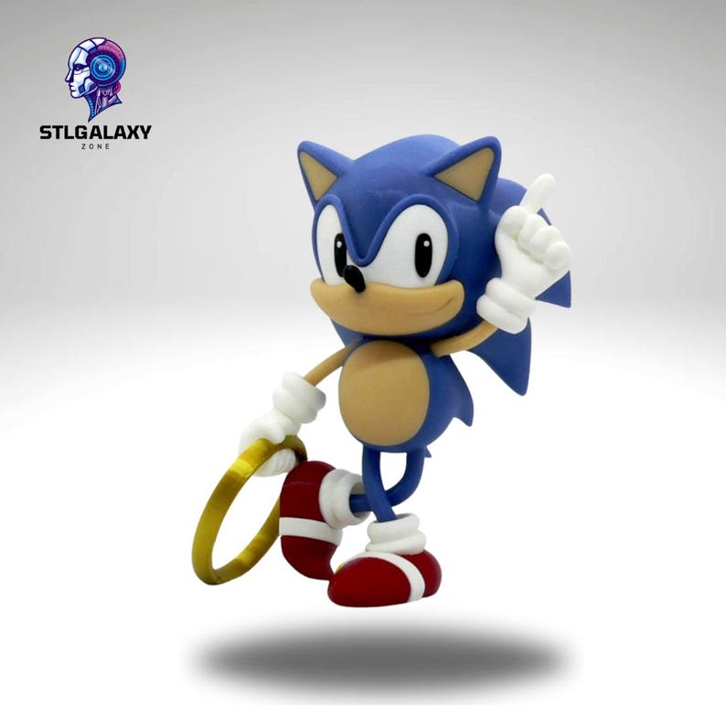 Sonic Figure STL File 3D Printable Sonic the Hedgehog Model With ...