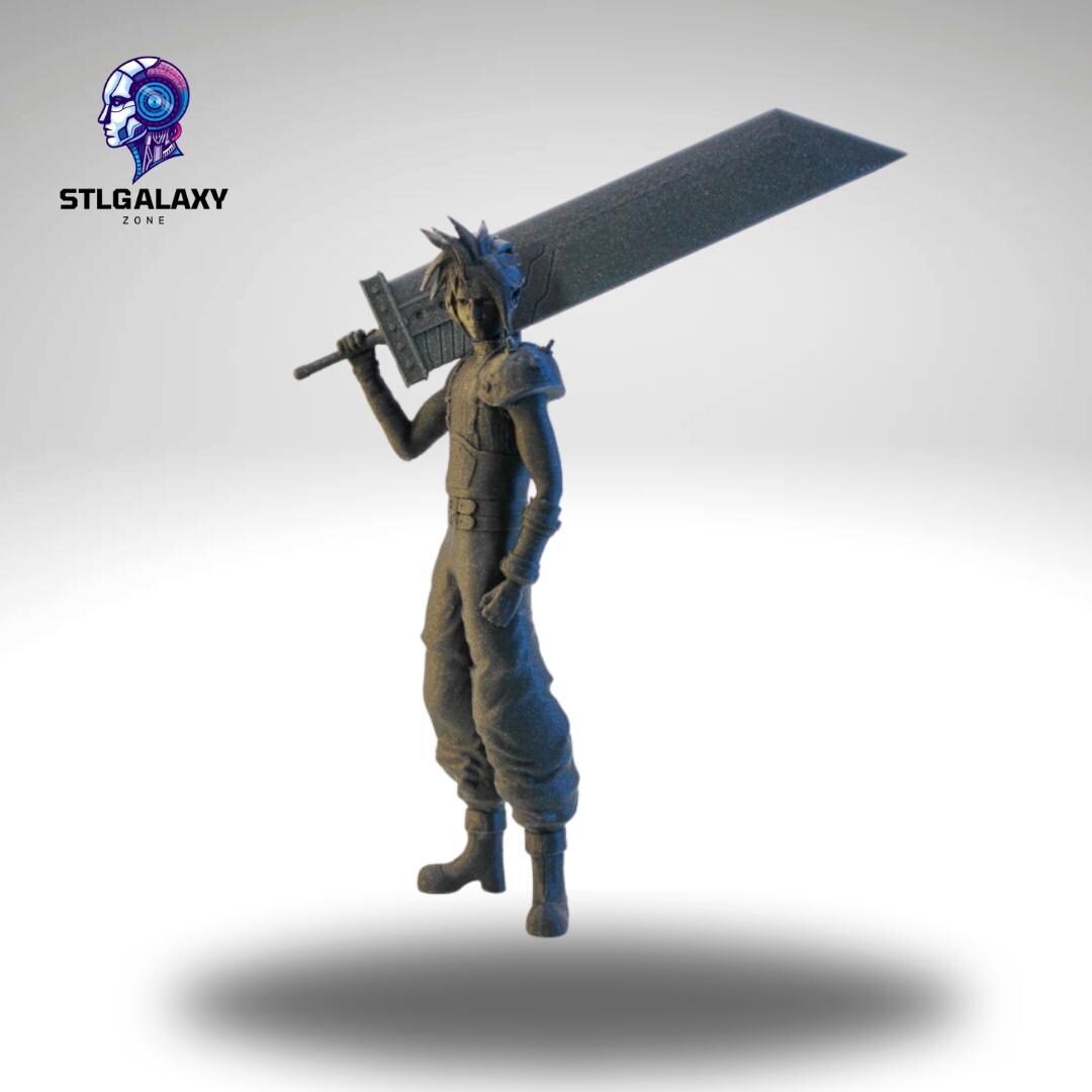 Cloud Strife Figure - Final Fantasy Inspired 3D Printable STL File - Etsy