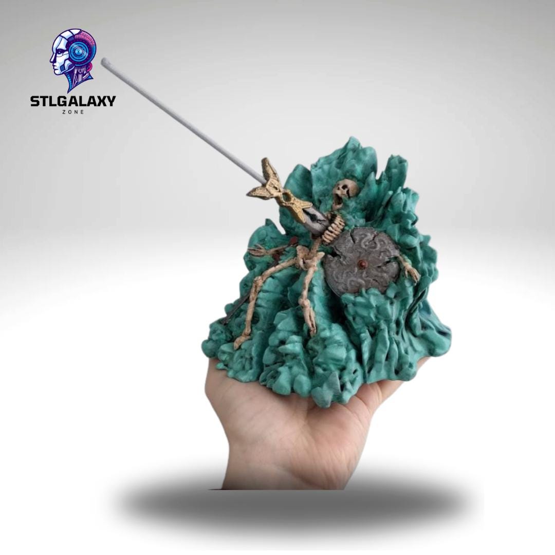 The Fallen Warrior - 3D Printable Pen Holder and Desktop Decor STL File ...