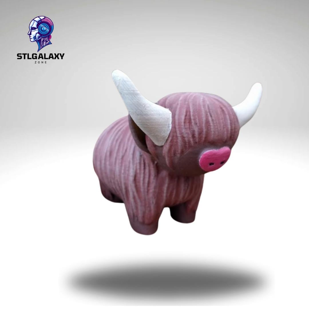 Highland Cow 3D Model STL File - Adorable Highland "coo" for 3D ...