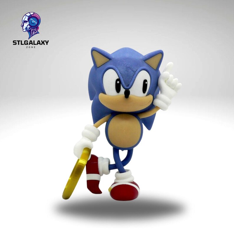 Sonic Figure STL File 3D Printable Sonic the Hedgehog Model With ...