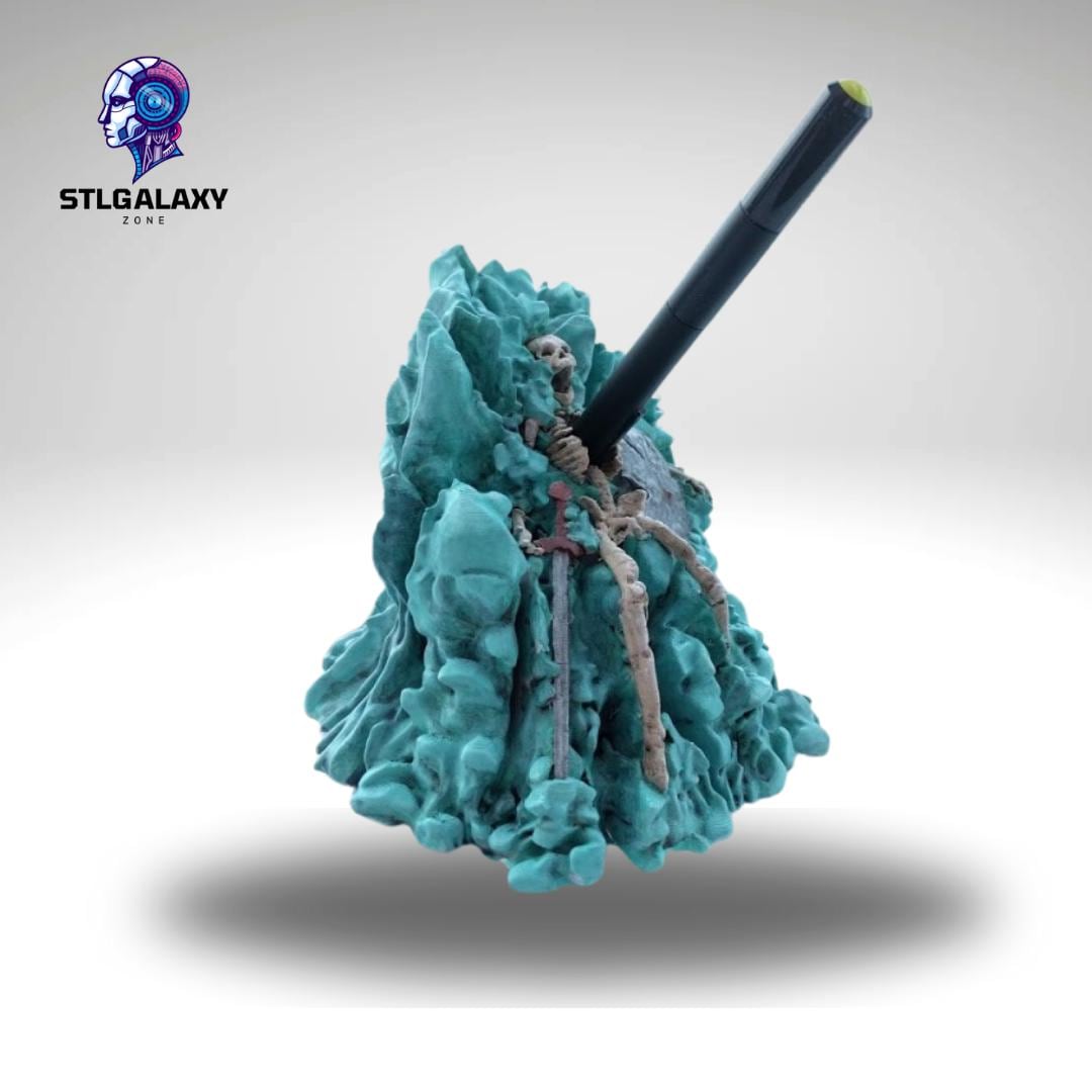 The Fallen Warrior - 3D Printable Pen Holder and Desktop Decor STL File ...
