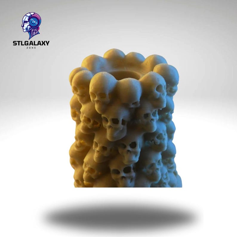 Pillar of Skulls 3D Model STL File - Decorative Lamp or Table Ornament ...