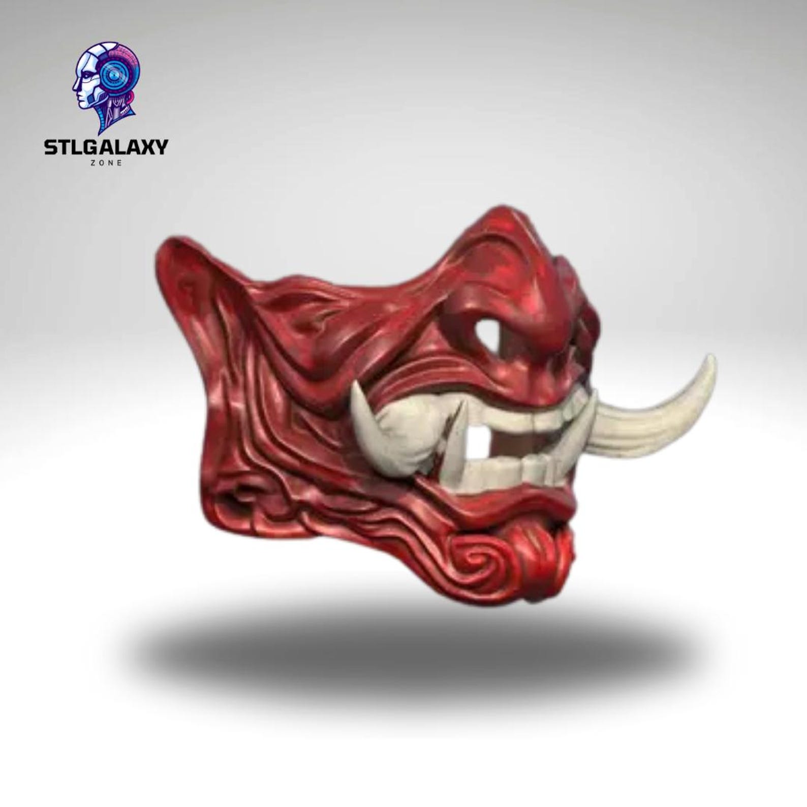 Mempo Akuma Oni Mask STL File – Samurai Demon Mask – 3D Printable ...