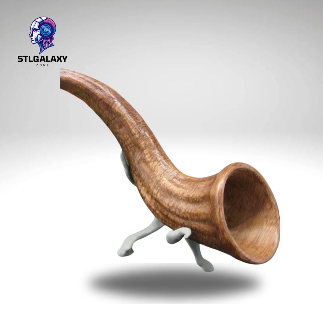 3D Printable Horn With Stand – Digital STL File for Crafts, Props, and ...