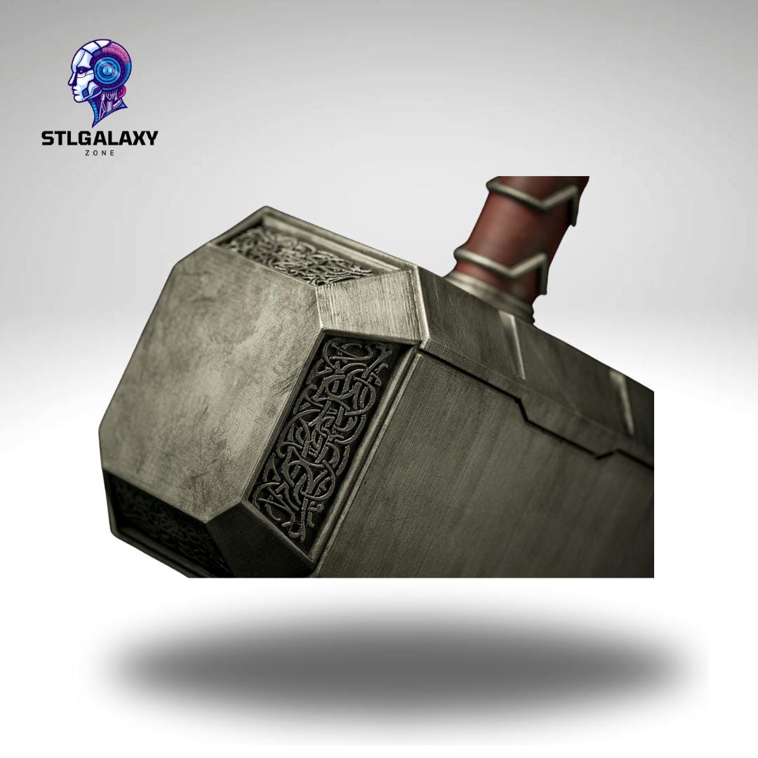 Thor’s Hammer Mjolnir STL File – Multi-part 3D Printable Model With ...