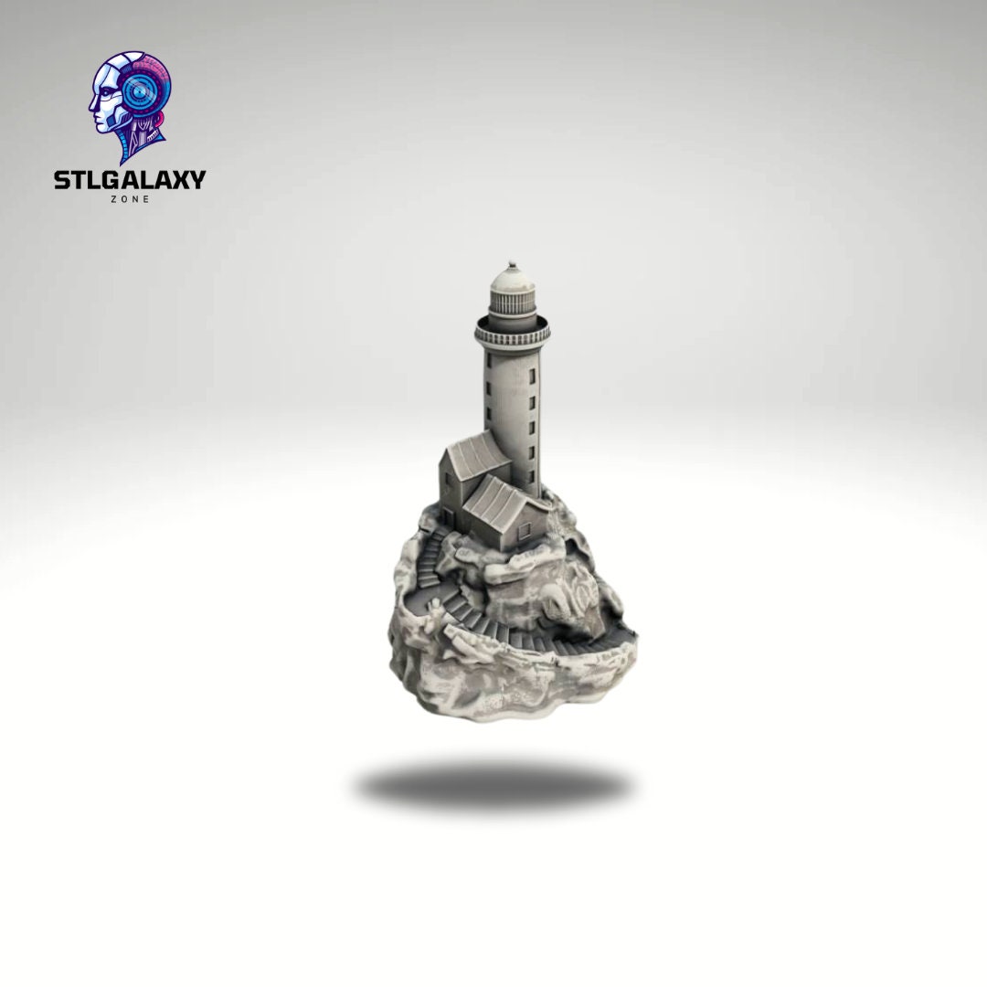 Lighthouse on a Rock – 3D Print STL File - Etsy