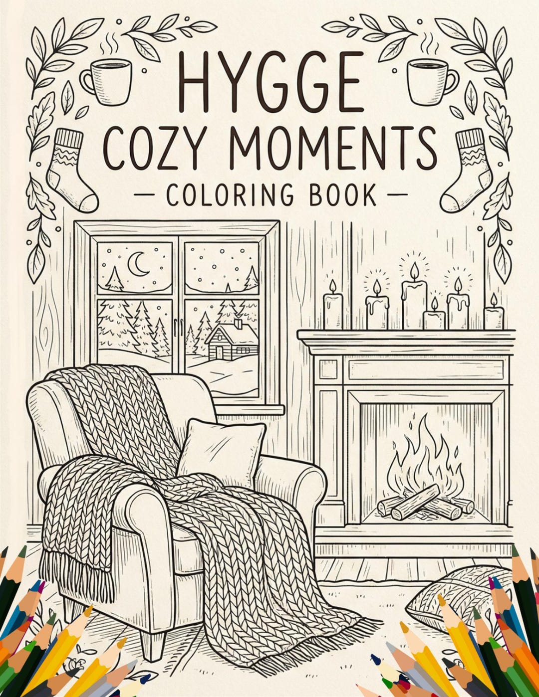 Hygge Cozy Moments Coloring Book | Adult | Relaxing Scandinavian | PDF ...