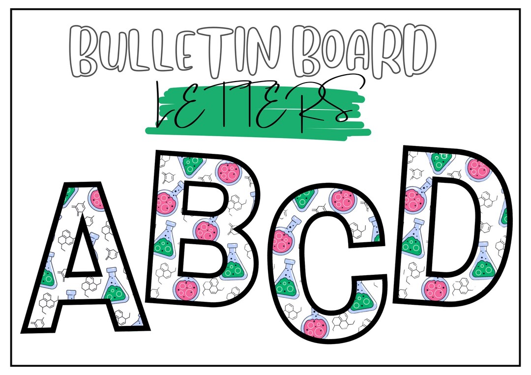 Chemistry Bulletin Board Letters - Etsy