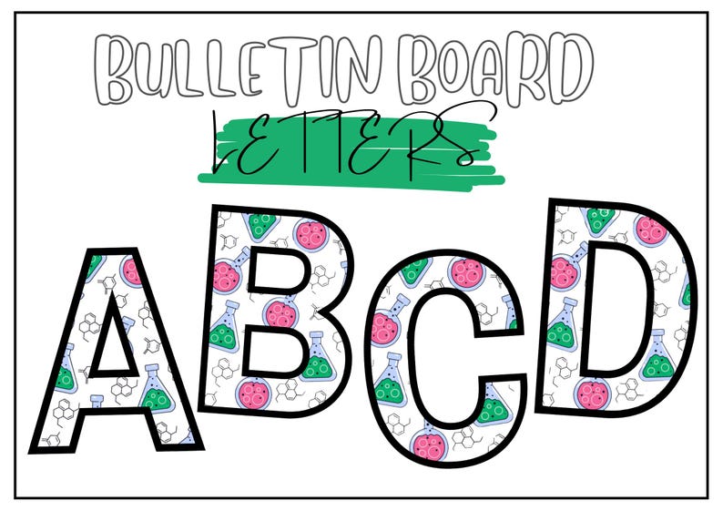 Chemistry Bulletin Board Letters - Etsy