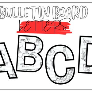 Chemistry Bulletin Board Letters - Etsy