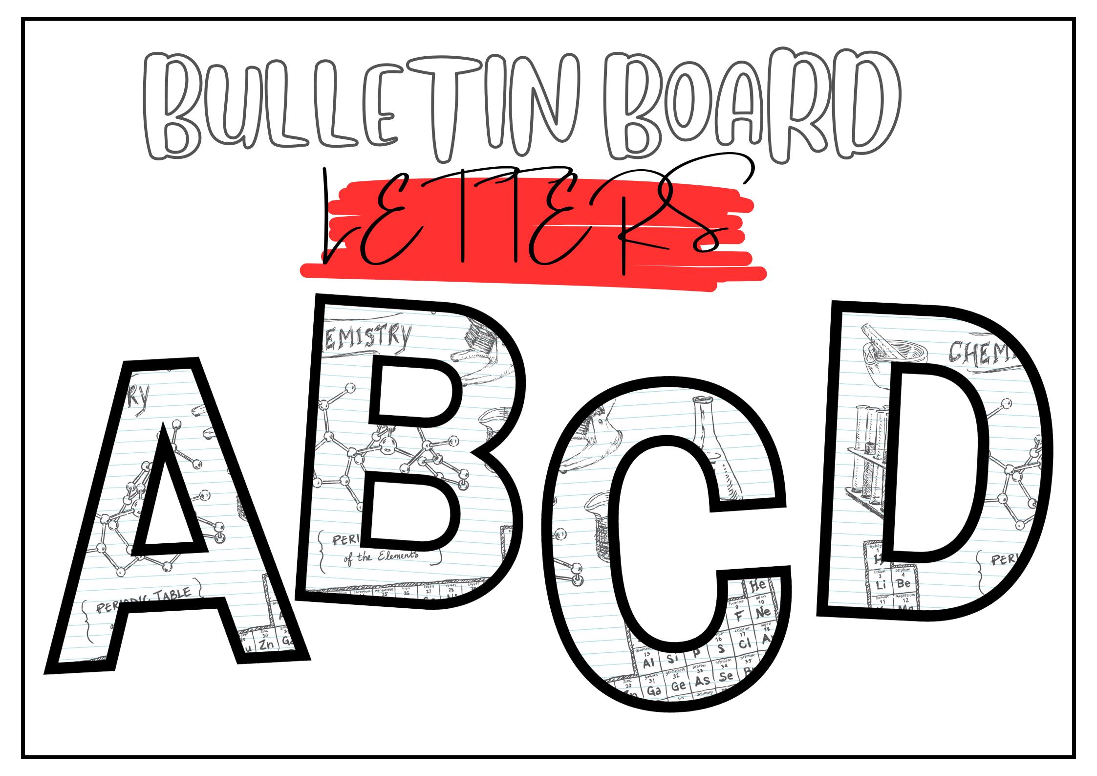 Chemistry Bulletin Board Letters - Etsy