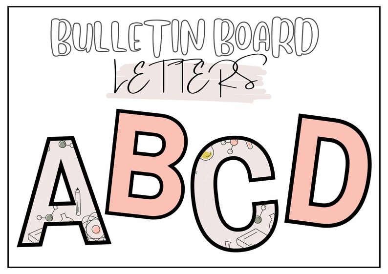 Chemistry Bulletin Board Letters - Etsy