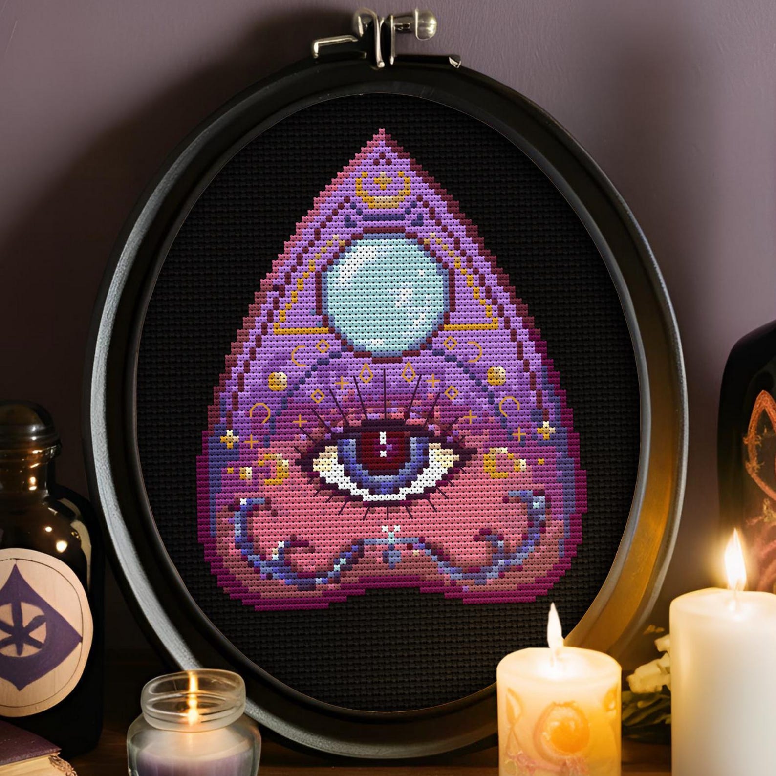 Mystic Cross Stitch Pattern - Mystic Planchette | Digital PDF Chart ...