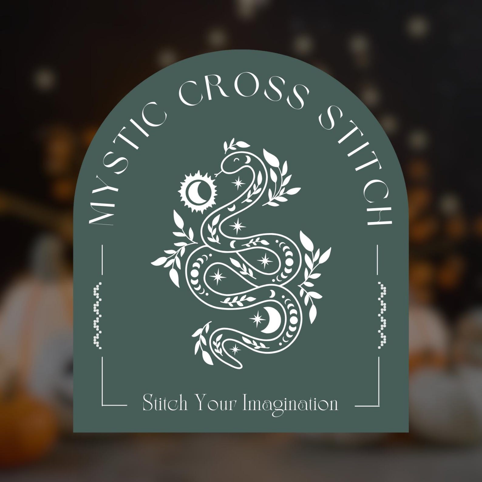 Mystic Cross Stitch Pattern - Spooky Matcha Sip | Digital PDF Chart ...