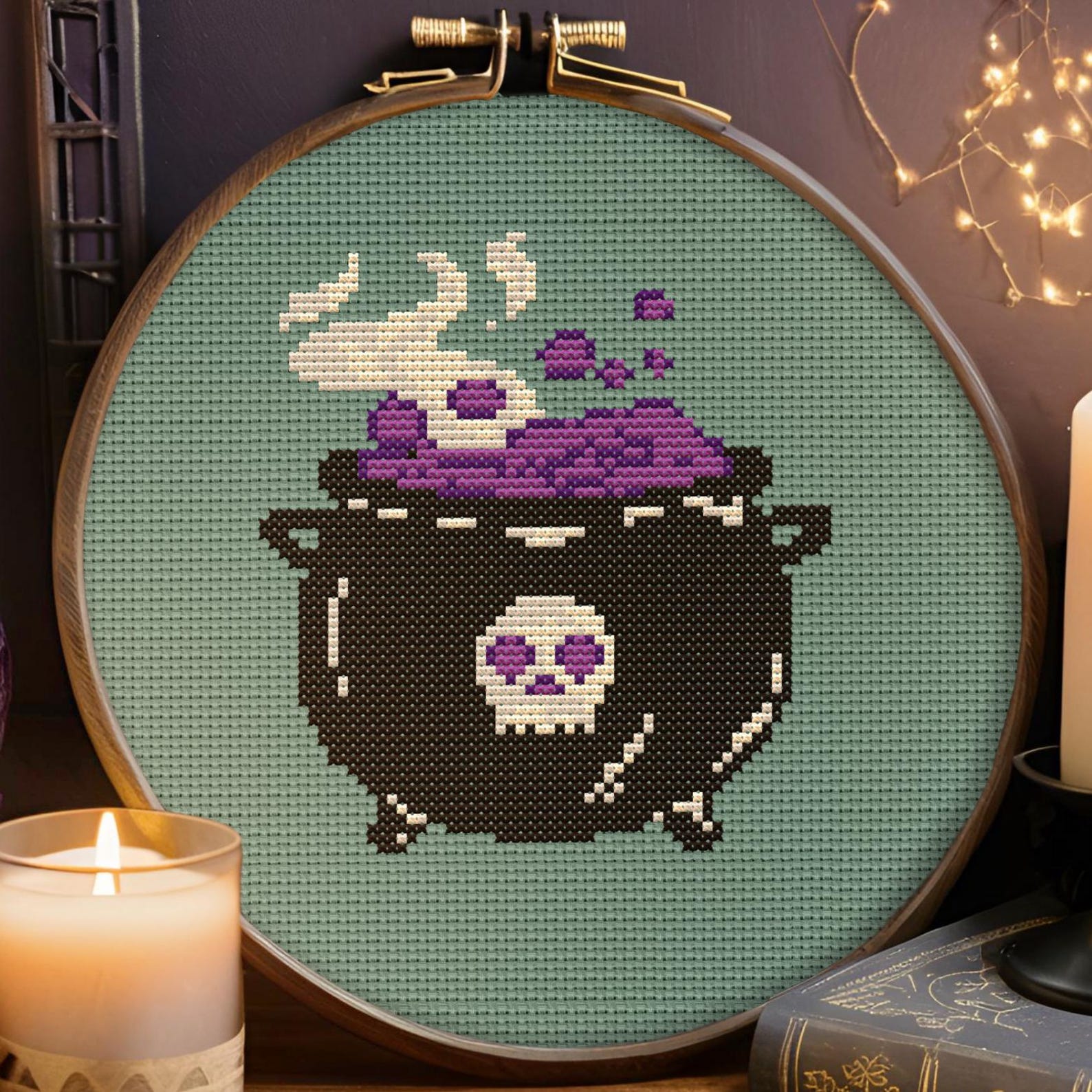 Mystic Cross Stitch Pattern - Witch's Brew | Digital PDF Chart, Unique ...