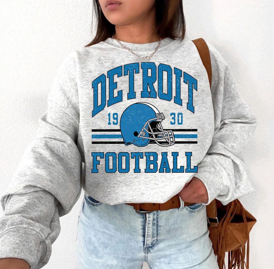 Vintage Detroit Football Shirt, Vintage Style Detroit Football Shirt ...
