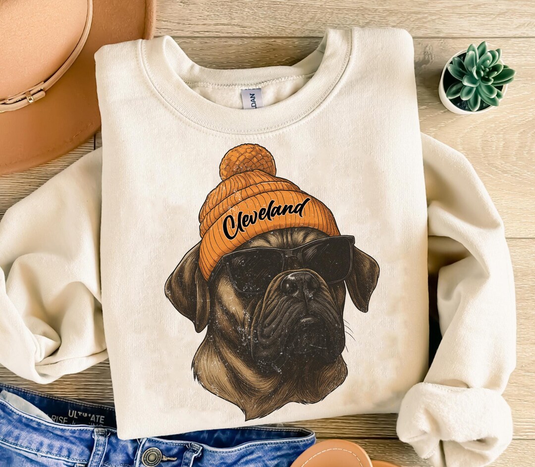 Vintage Cleveland Football Bulldog Sweatshirt, Retro Graphic Tee Gift ...