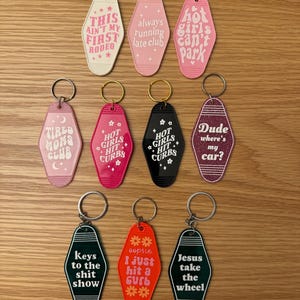 Motel Key Tag | Motel Keychain - Etsy