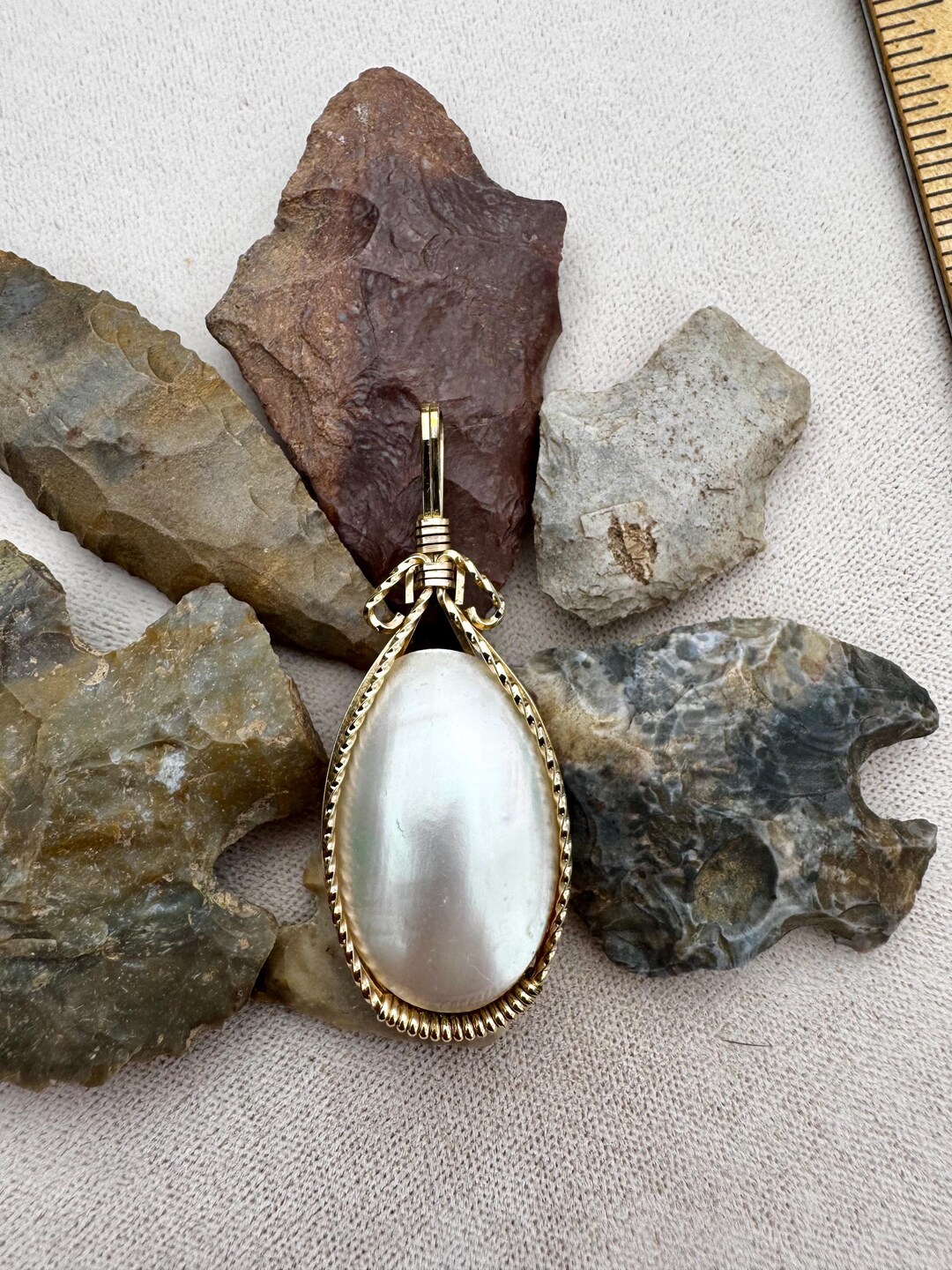 Vintage Ryan Design Large Mabe Pearl Pendant in Gold - Etsy