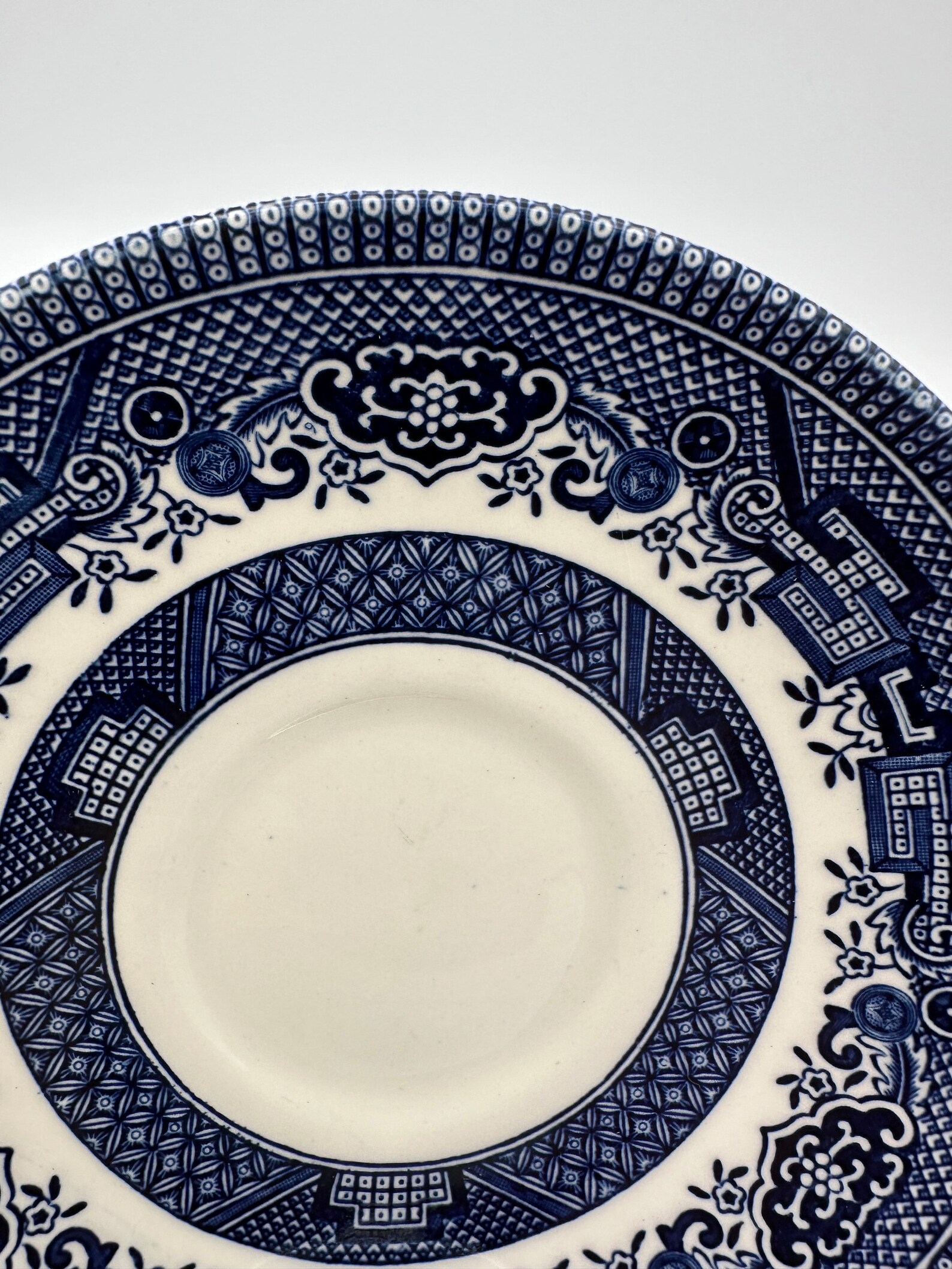 Vintage Blue Willow Saucer 5 1/2”,, by Churchill, Made in England ...