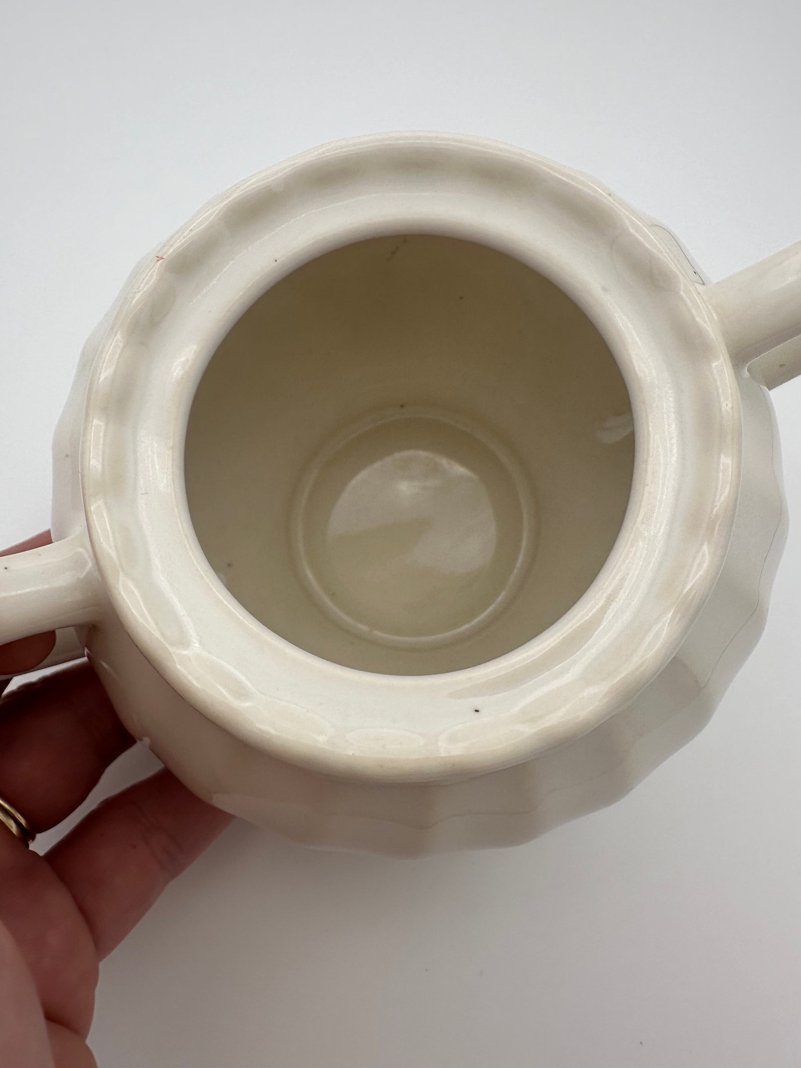 Scio Pottery Holly Pattern Sugar Bowl Without Lid 4, MCM Christmas ...