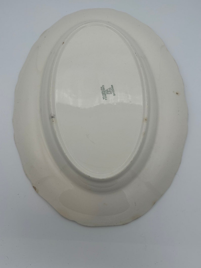 Keystone Canonsburg Pottery Co. Vintage Floral Oval Serving Platter, 13 ...