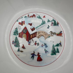 Vintage Farberware White Christmas Vegetable Bowl 9” by Katherine ...