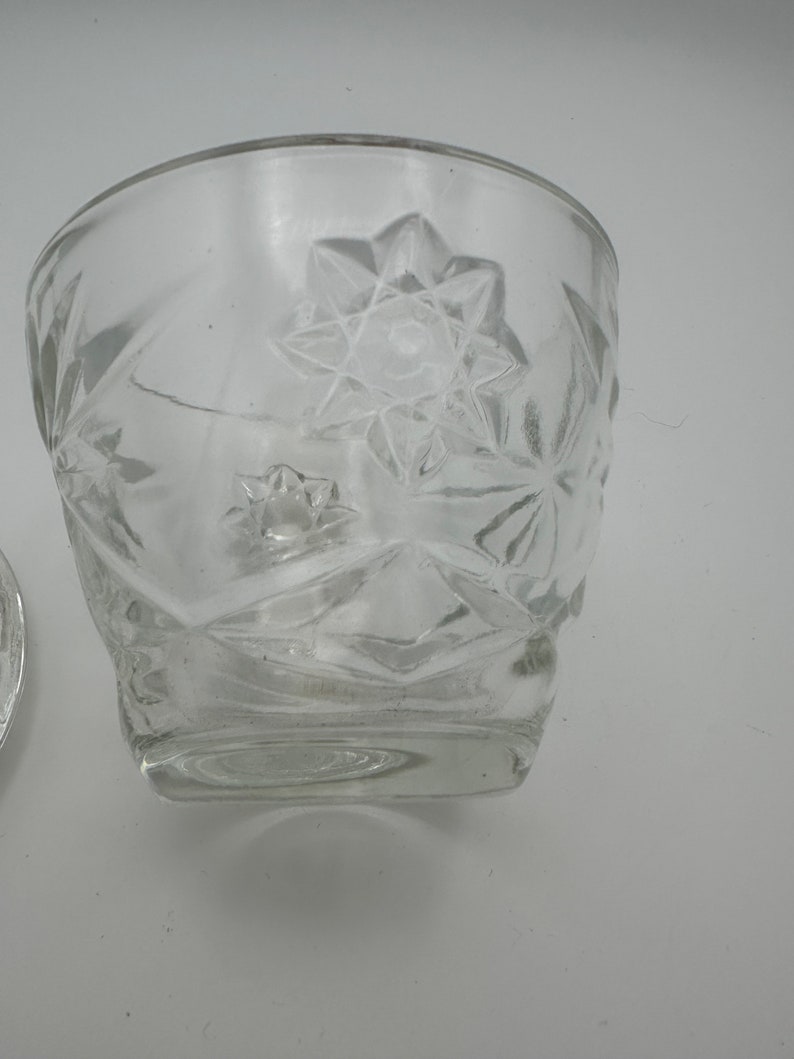 Vintage Anchor Hocking Star of David Lidded Sugar Bowl W/o Handles, 5 1 ...