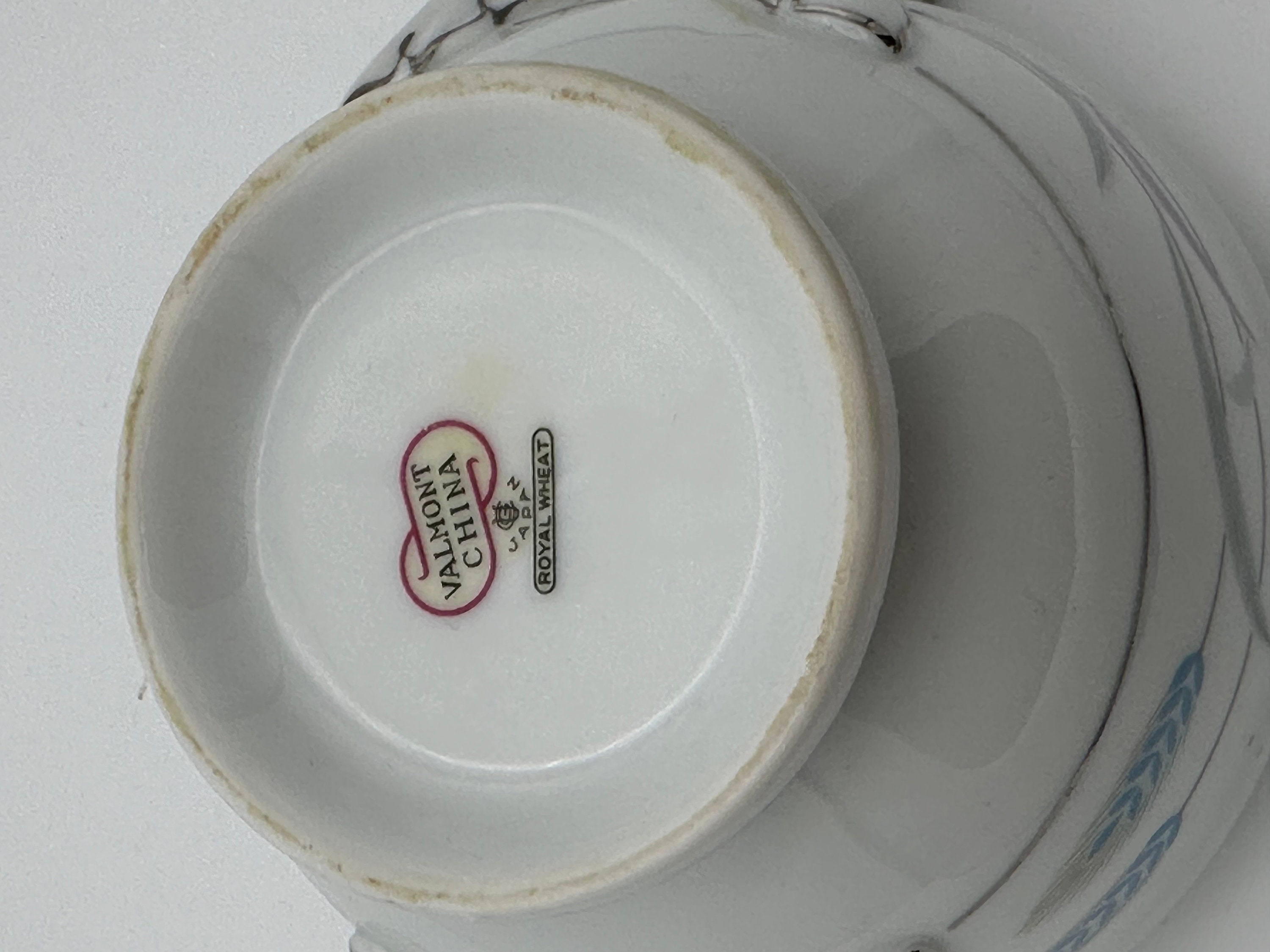 Vintage Valmont China Royal Wheat Pattern Sugar Bowl With Lid and ...